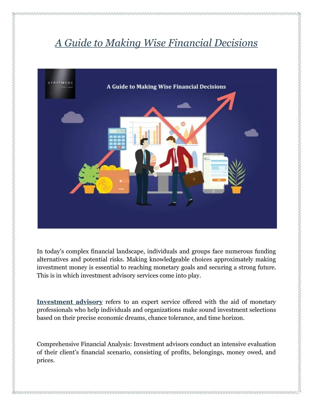 PPT - A Guide to Making Wise Financial Decisions PowerPoint ...