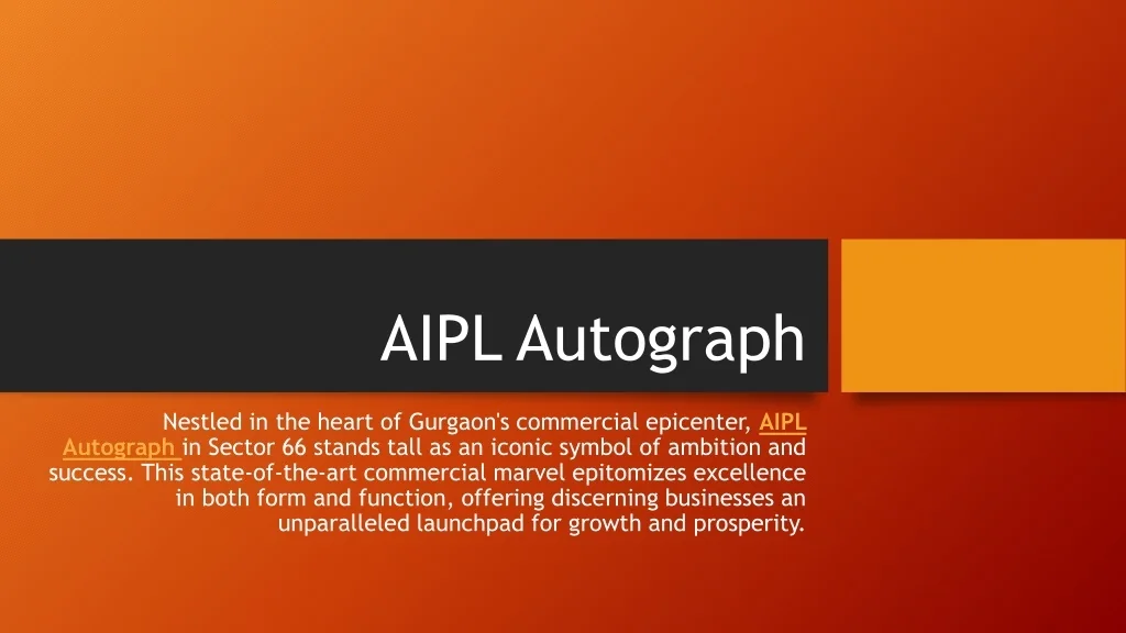 PPT - AIPL Autograph PowerPoint Presentation, free download - ID:12687040