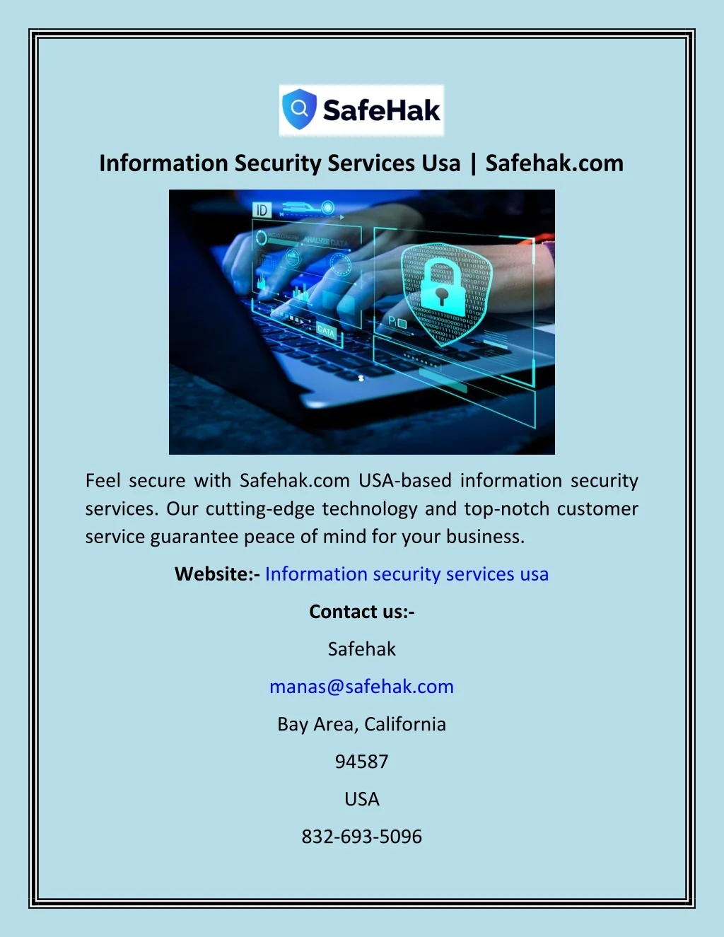 PPT - Information Security Services Usa Safehak PowerPoint Presentation ...