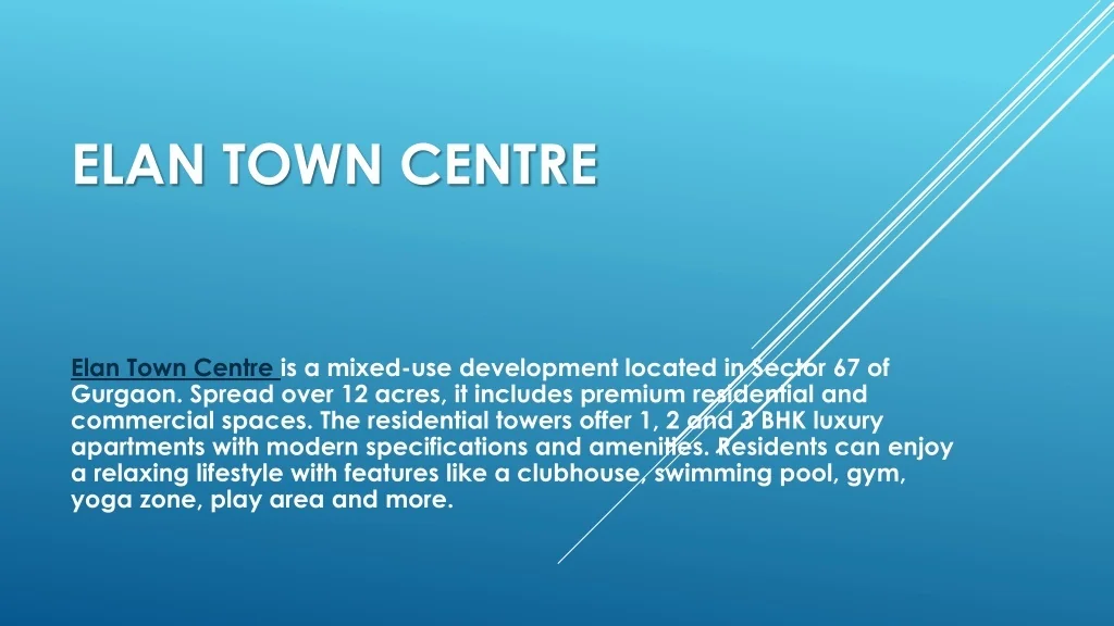 PPT - Elan Town Centre PowerPoint Presentation, free download - ID:12689041