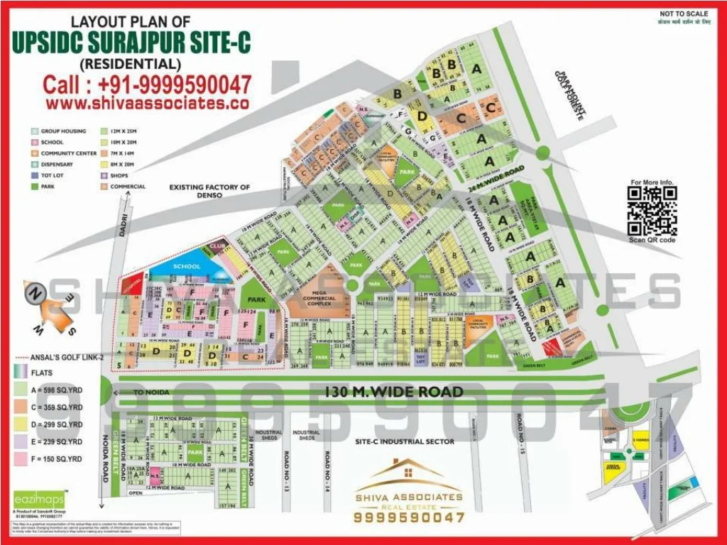 PPT - Layout Plan Of Surajpur Site- C Greater Noida HD Map | Shiva ...