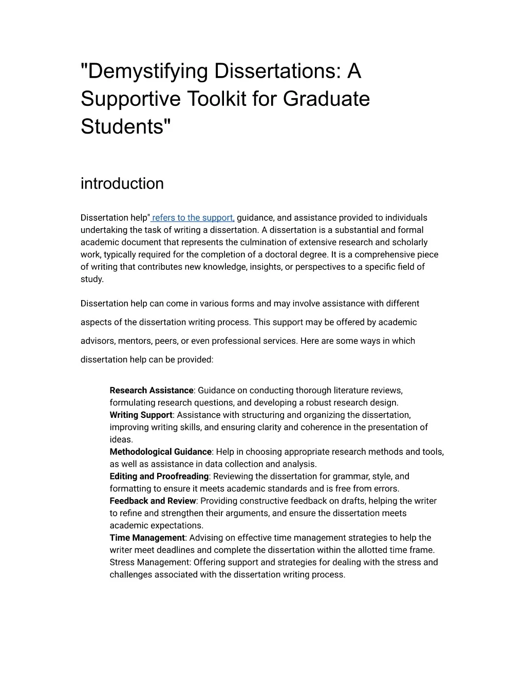 PPT - "Demystifying Dissertations: A Supportive Toolkit for Graduate ...