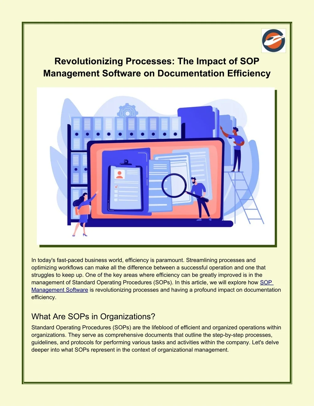 PPT - Revolutionizing Processes: The Impact of SOP Software on ...