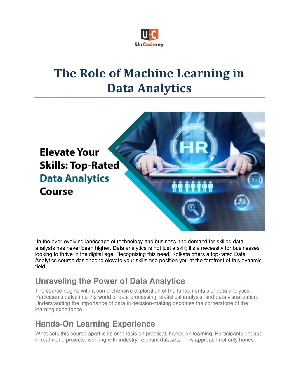 PPT - The Role of Machine Learning in Data Analytics PowerPoint Presentation - ID:12694015