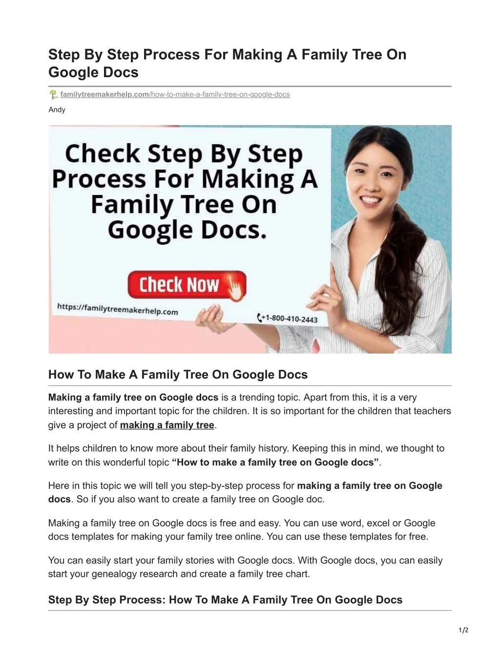PPT - familytreemakerhelp.com-Step By Step Process For Making A Family ...