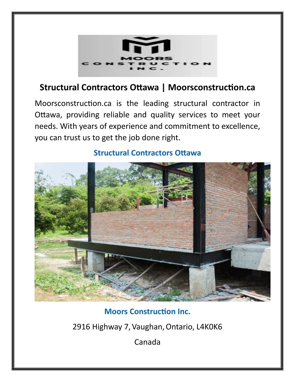 PPT - Structural Contractors Ottawa PowerPoint Presentation, free download - ID:12696743