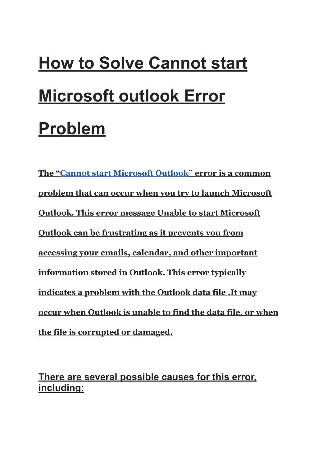 PPT - How to Solve Cannot start Microsoft outlook Error Problem ...