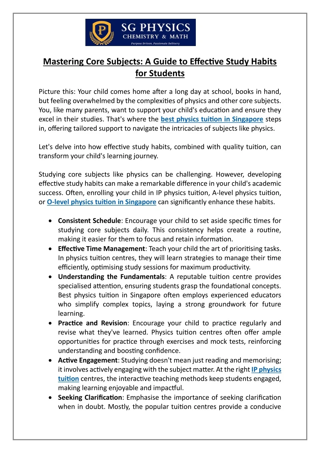PPT - Mastering Core Subjects A Guide to Effective Study Habits for ...