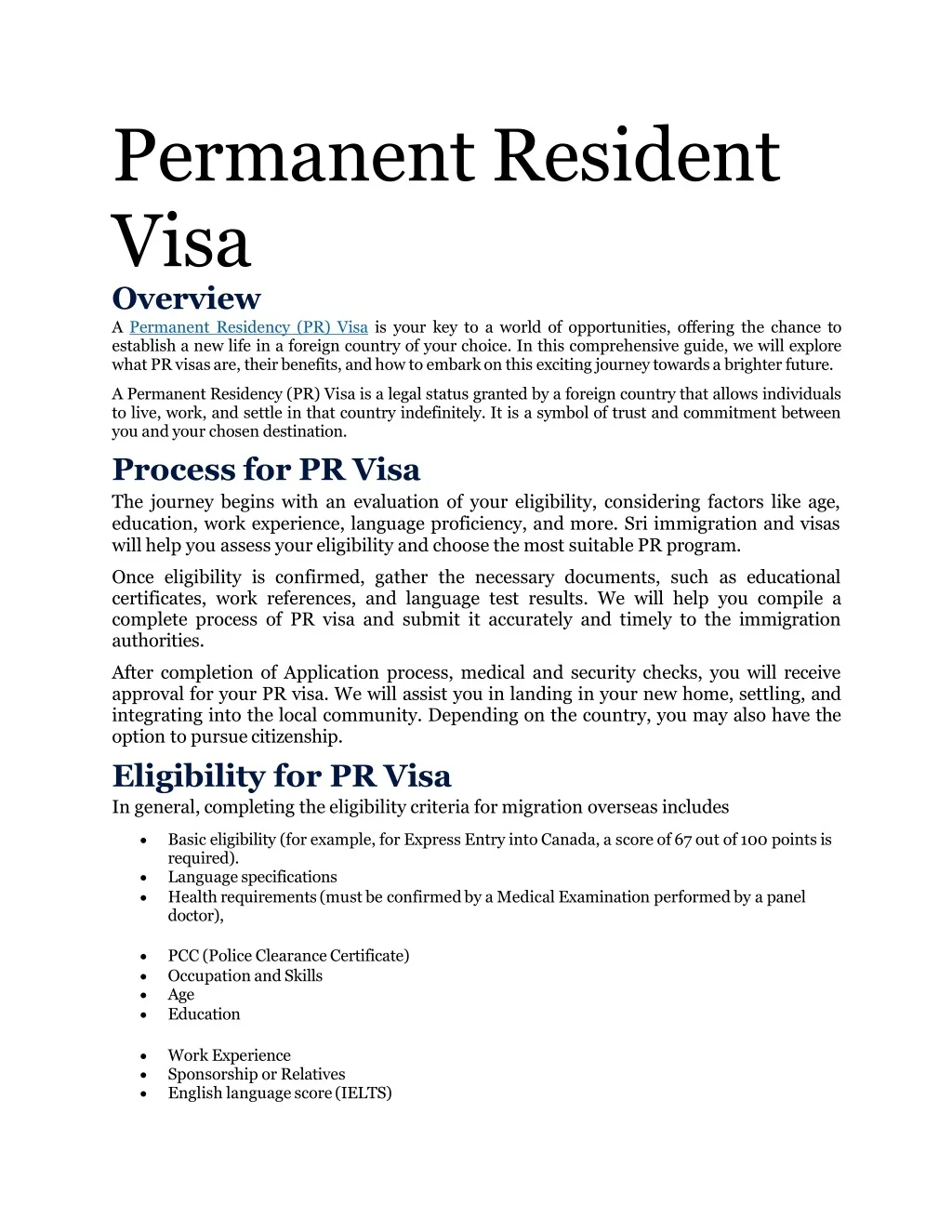 PPT - Permanent Resident Visa PowerPoint Presentation, free download ...