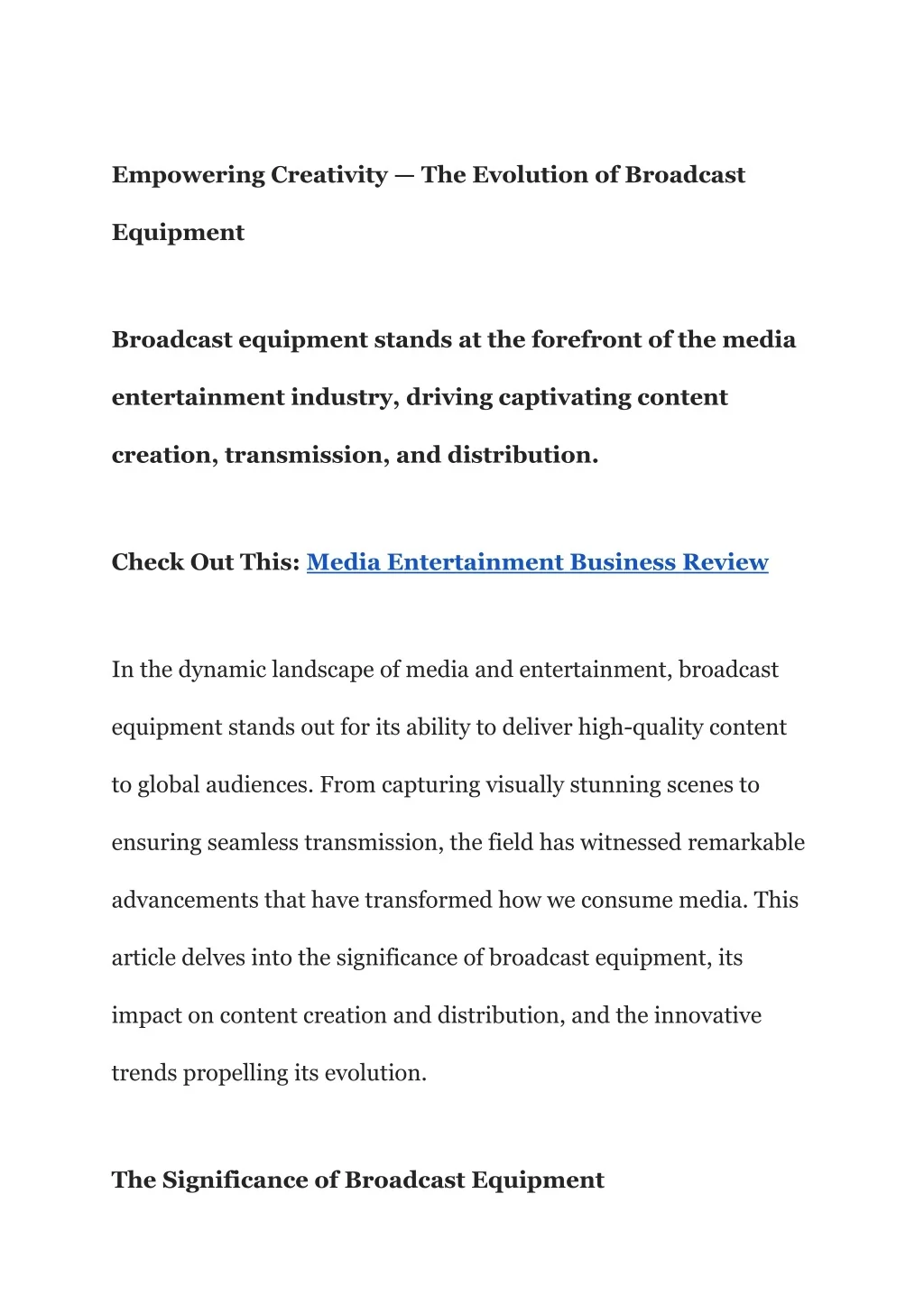 PPT - UntitledEmpowering Creativity - The Evolution of Broadcast ...
