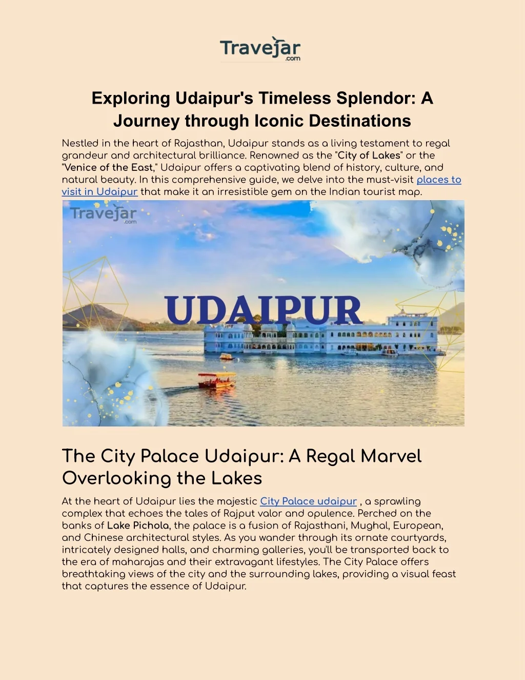 PPT - Exploring Udaipur's Timeless Splendor - A Journey through Iconic ...