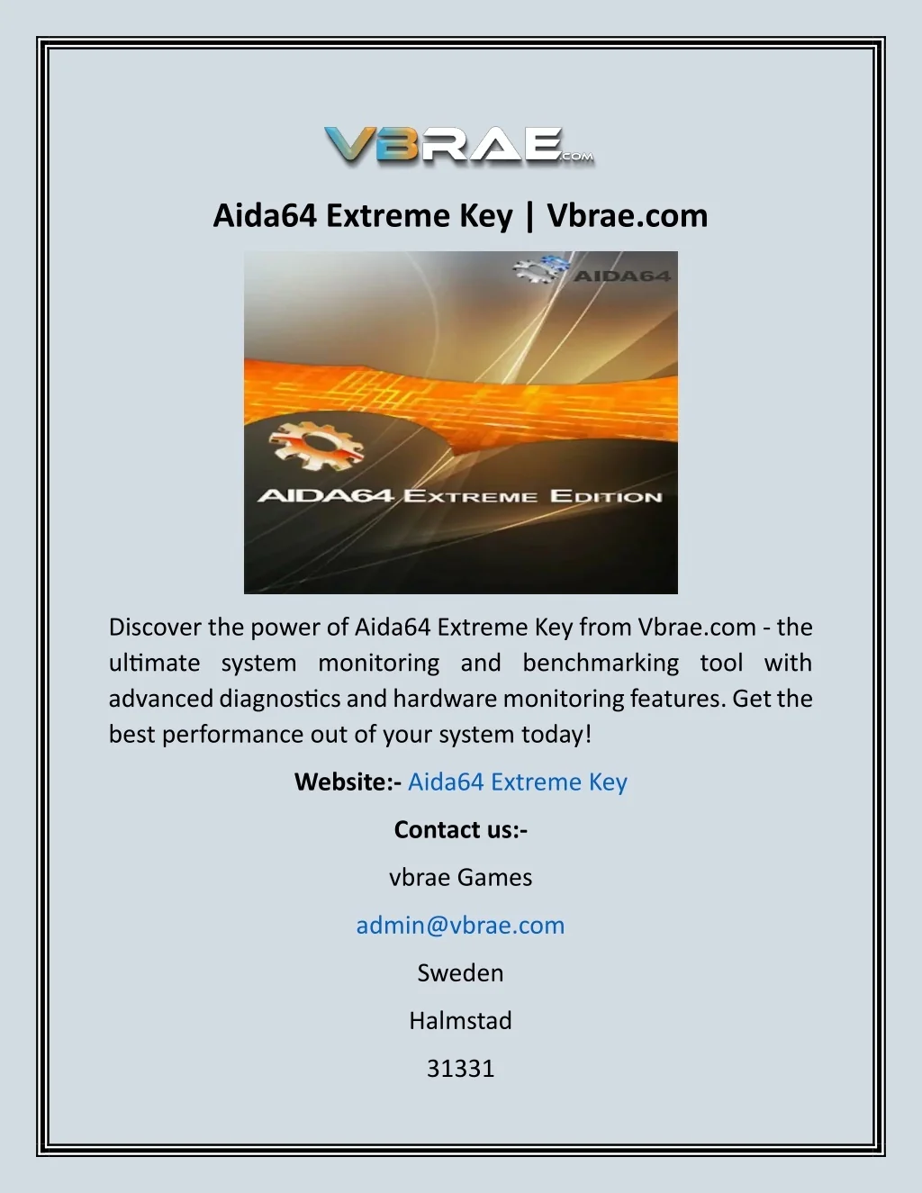 PPT - Aida64 Extreme Key Vbrae PowerPoint Presentation, free download - ID:12704367