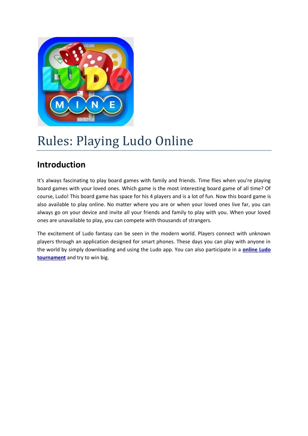PPT - Rules Playing Ludo Online PowerPoint Presentation, free download ...