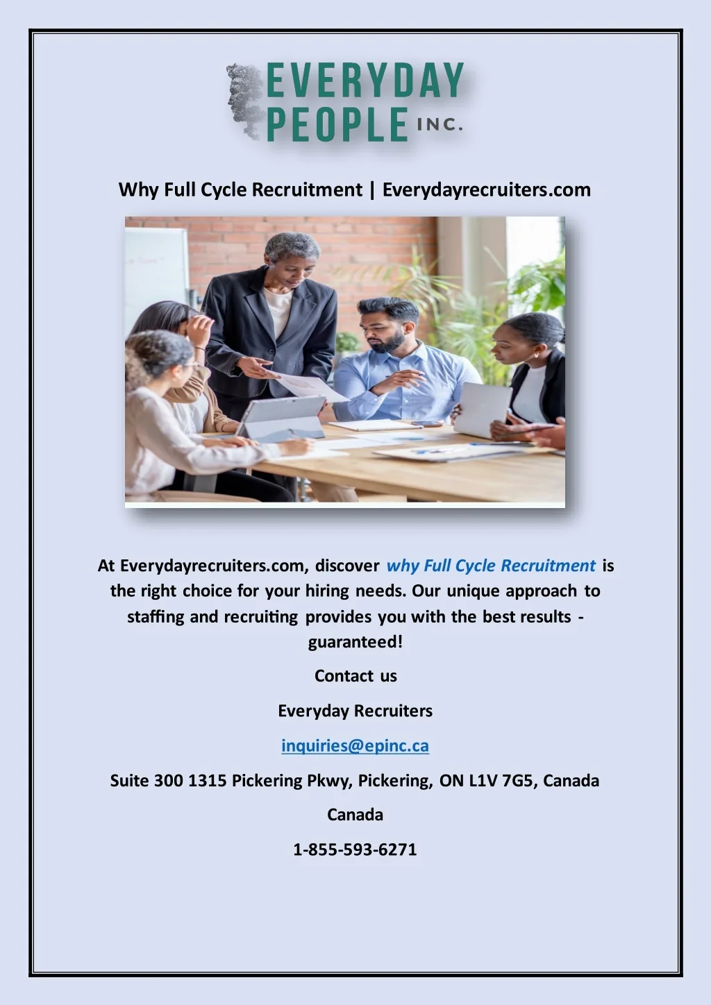 PPT - Why Full Cycle Recruitment | Everydayrecruiters.com PowerPoint ...