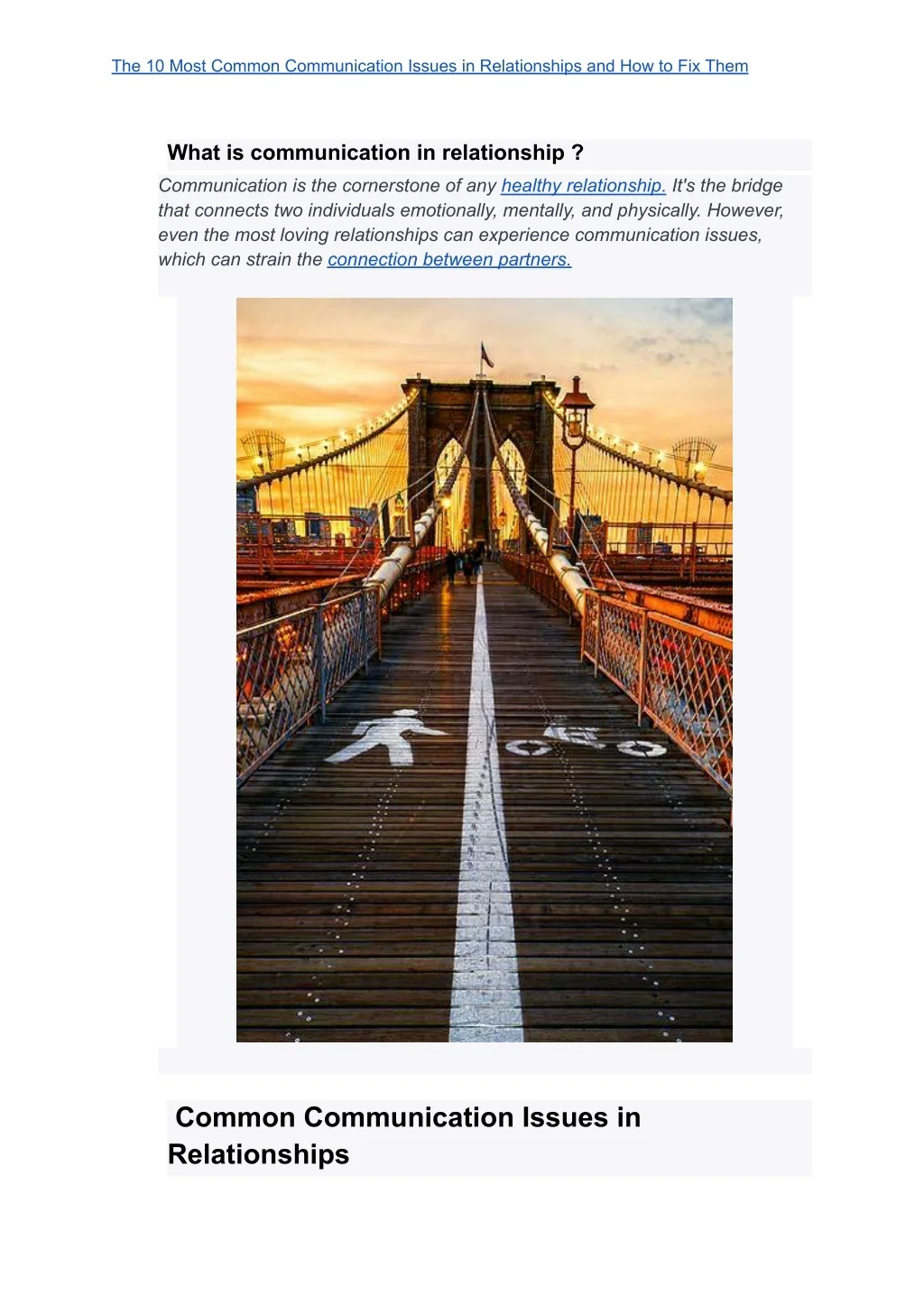 PPT - The 10 Most Common Communication Issues in Relationships and How ...