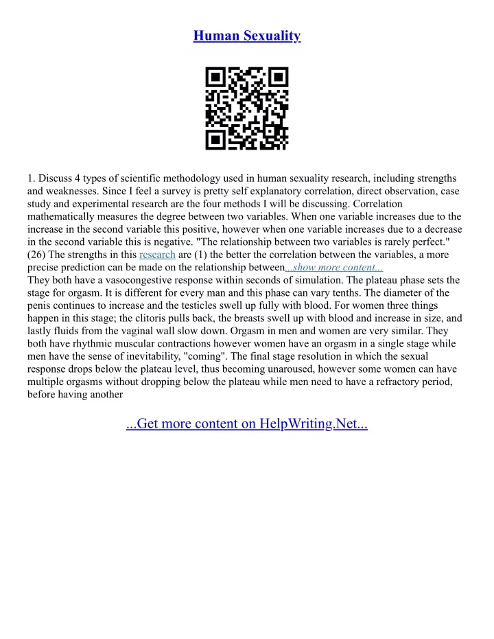 Ppt Human Sexuality Essay Powerpoint Presentation Free Download Id