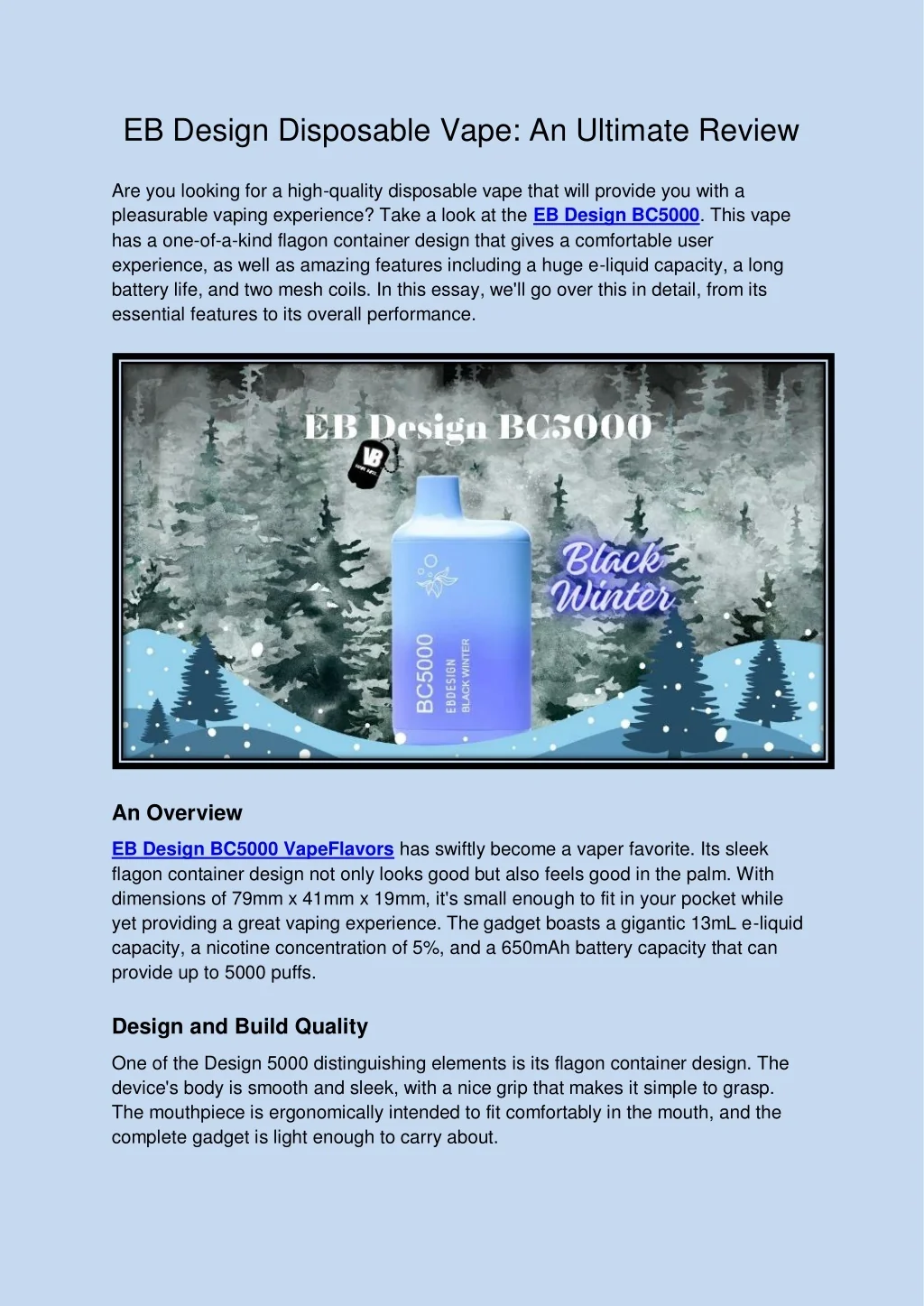 PPT - EB Design Disposable Vape: An Ultimate Review PowerPoint ...