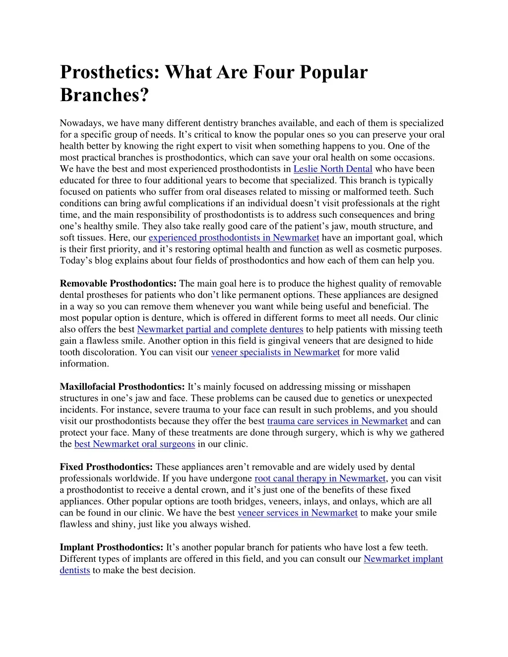 PPT - ProstheticsWhat Are Four Popular Branches PowerPoint Presentation ...