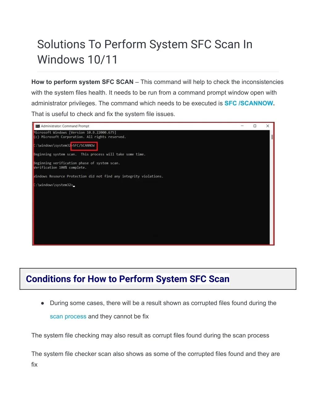 PPT - Solutions To Perform System SFC Scan In Windows 10_11 PowerPoint ...
