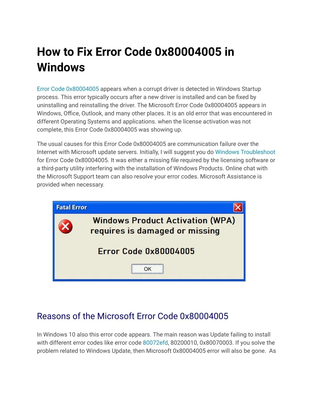 PPT - How to Fix Error Code 0x80004005 in Windows PowerPoint ...