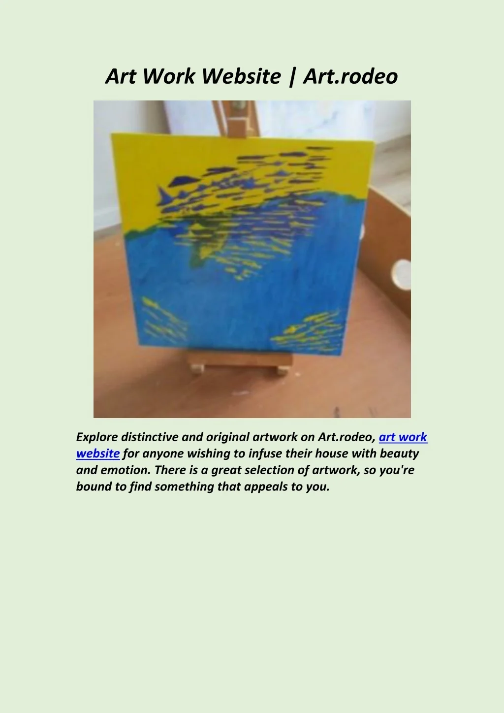 PPT - Art Work Website Art.rodeo PowerPoint Presentation, free download ...