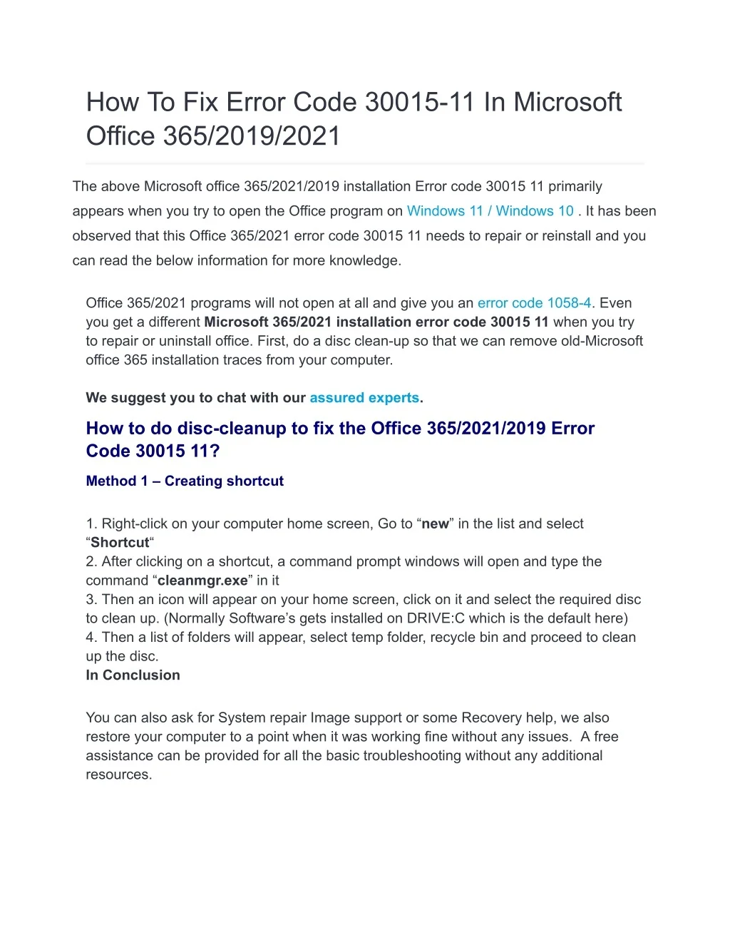 PPT - How To Fix Error Code 30015-11 In Microsoft Office 365_2019_2021 ...