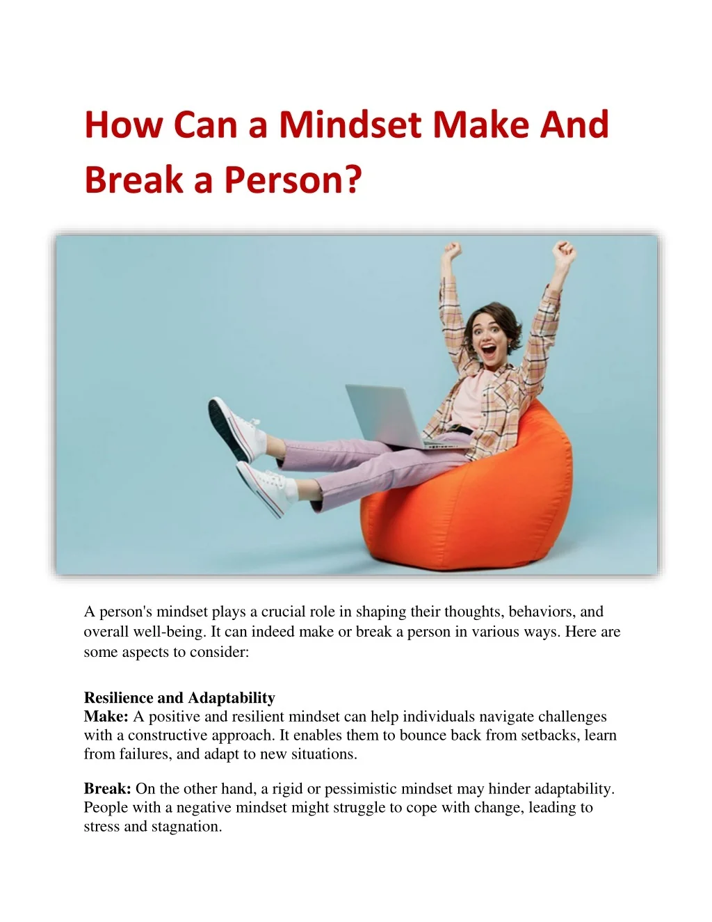 PPT - How Can a Mindset Make And Break a Person PowerPoint Presentation ...