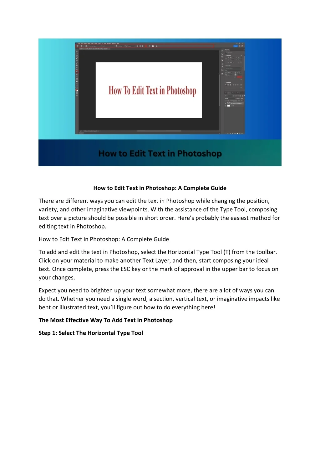 PPT - How to Edit Text in Photoshop A Complete Guide PowerPoint ...