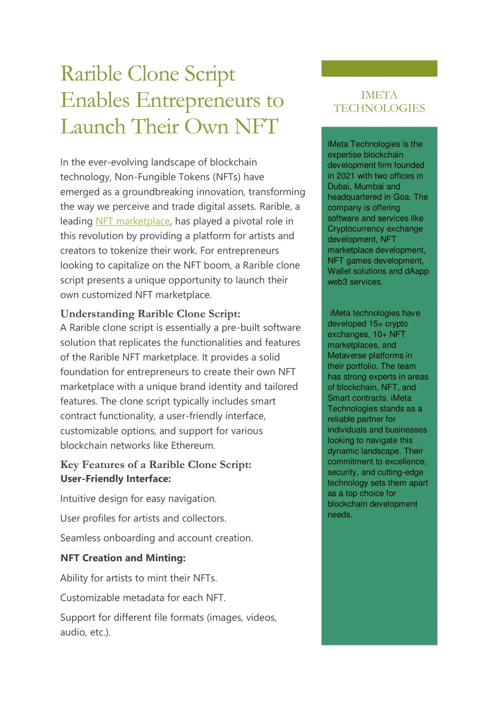 PPT - Rarible Clone Script Enables Entrepreneurs to Launch Their Own ...