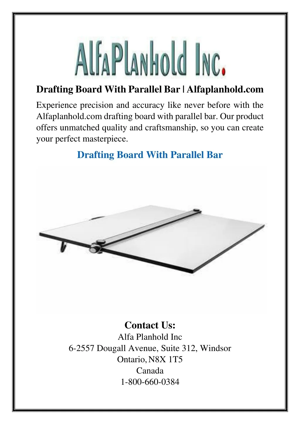 PPT - Drafting Board With Parallel Bar | Alfaplanhold.com PowerPoint ...