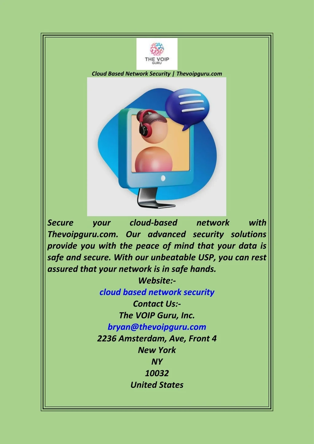 PPT - Cloud Based Network Security Thevoipguru.com PowerPoint ...