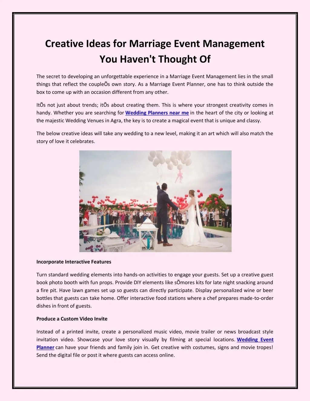 PPT - Creative Ideas for Marriage Event Management You Haven PowerPoint ...