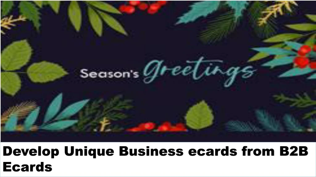 PPT - Develop Unique Business ecards from B2B Ecards PowerPoint ...