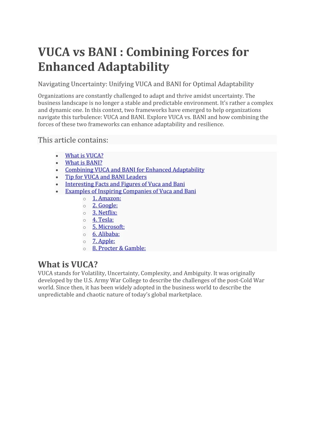 PPT - VUCA vs BANI : Combining Forces for Enhanced Adaptability - Learn ...
