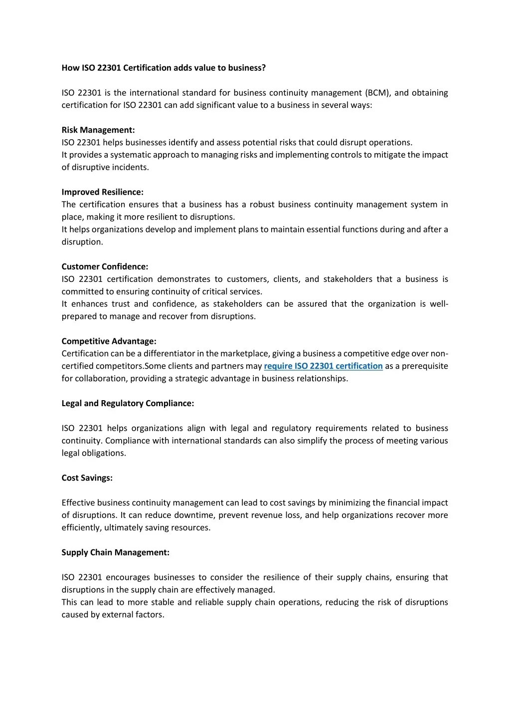 PPT - How ISO 22301 Certification adds value to business PowerPoint ...