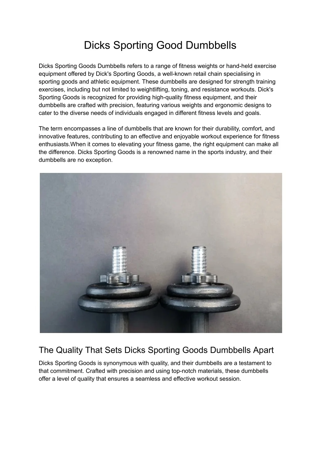 PPT - Dicks Sporting Good Dumbbells PowerPoint Presentation, free ...