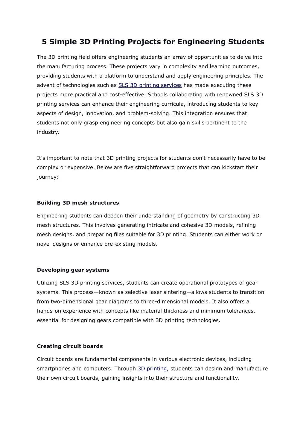 PPT - 5 Simple 3D Printing Projects for Engineering Students PowerPoint ...