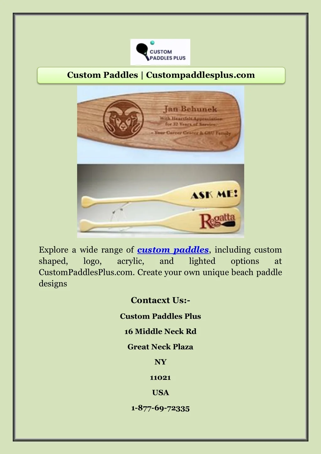 PPT - Custom Paddles | Custompaddlesplus.com PowerPoint Presentation, free download - ID:12734922