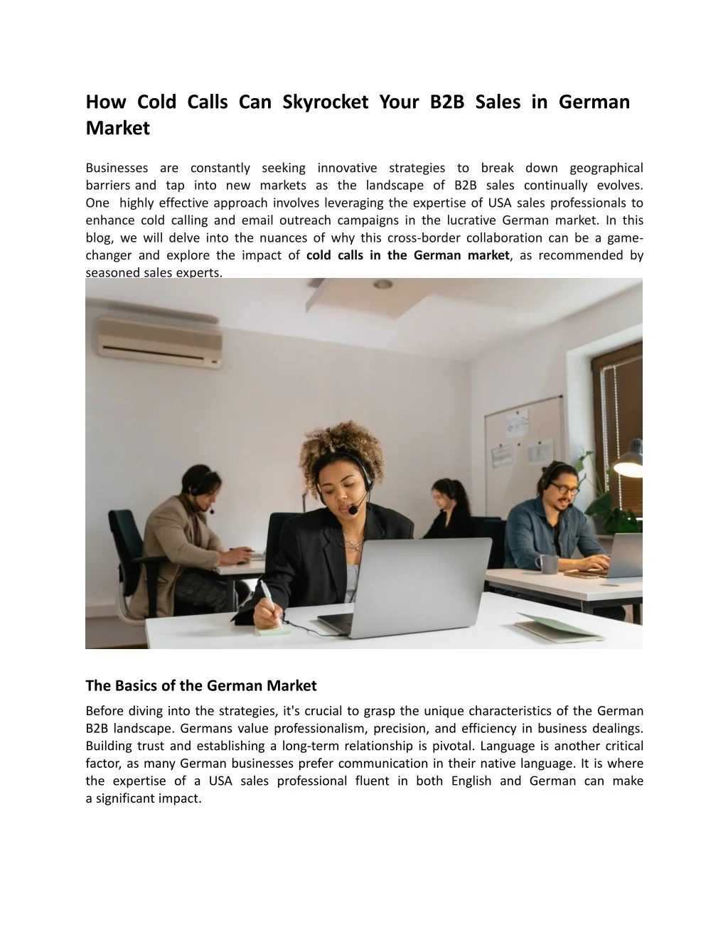 PPT - How Cold Calls Can Skyrocket Your B2B Sales in German Market ...