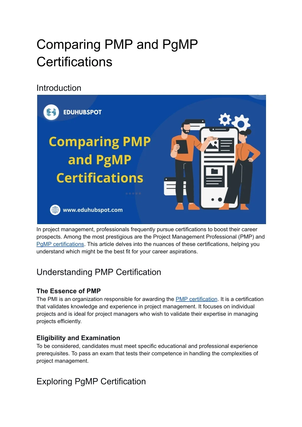 PPT - Comparing PMP and PgMP Certifications PowerPoint Presentation ...