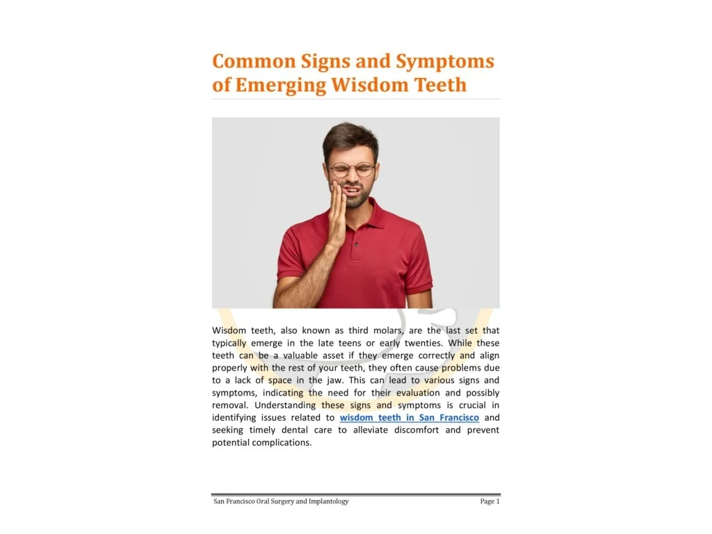 PPT - Common Signs and Symptoms of Emerging Wisdom Teeth PowerPoint ...