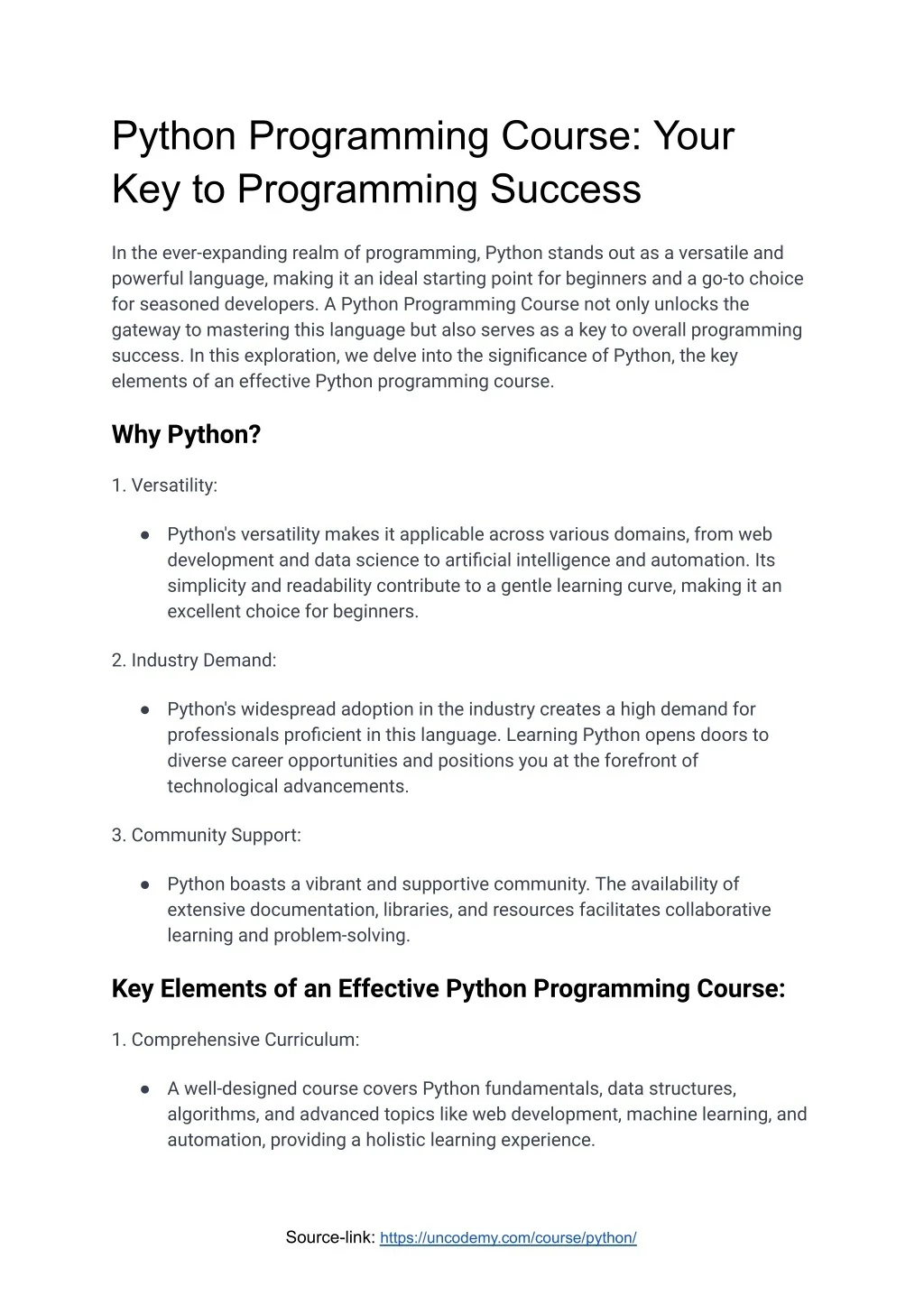 PPT - Python Programming Course_ Your Key to Programming Success ...