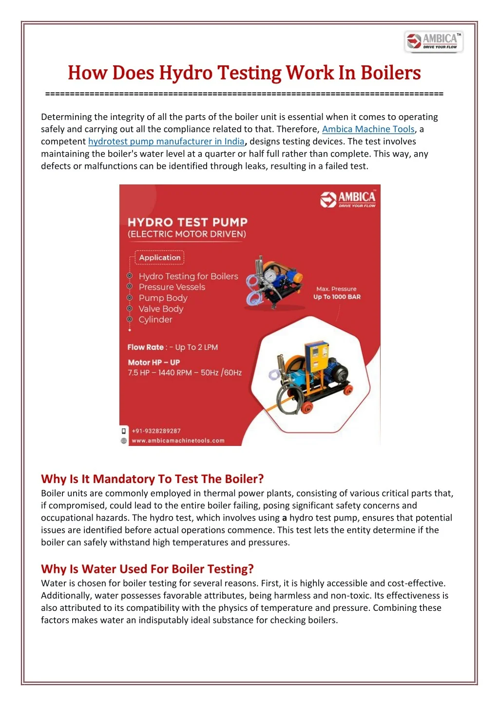 PPT - How Does Hydro Testing Work In Boilers PowerPoint Presentation ...