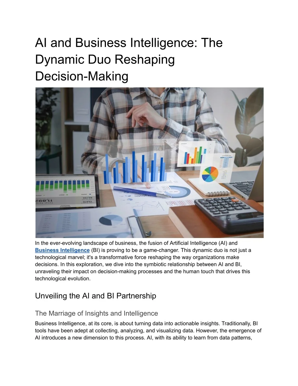 PPT - AI & Business Intelligence - Transforming Decision-Making ...