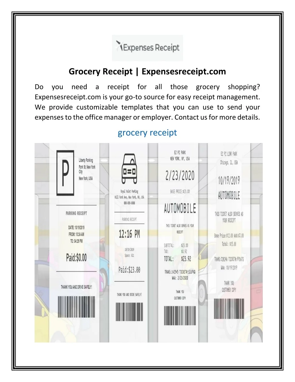 PPT - Grocery Receipt Expensesreceipt PowerPoint Presentation, free ...