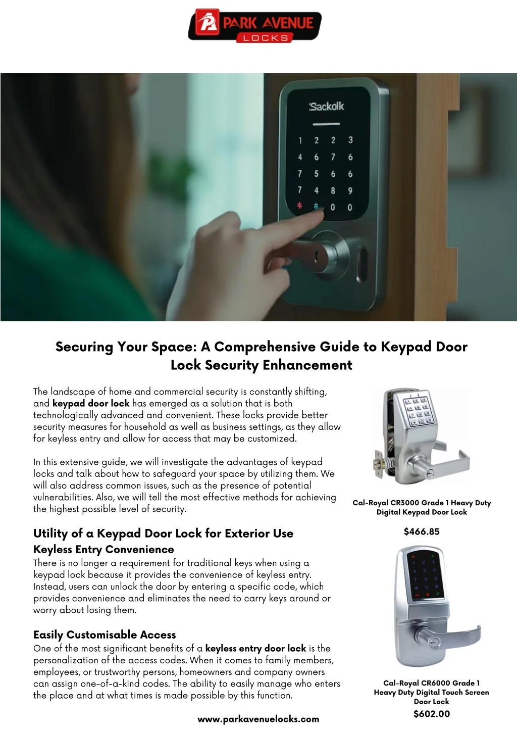 PPT - Securing Your Space A Comprehensive Guide to Keypad Door Lock ...