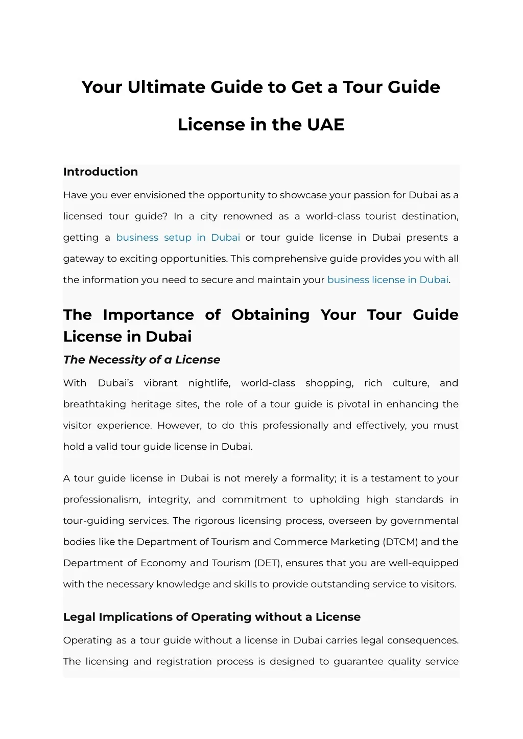 PPT - Your Ultimate Guide to Get a Tour Guide License in the UAE ...