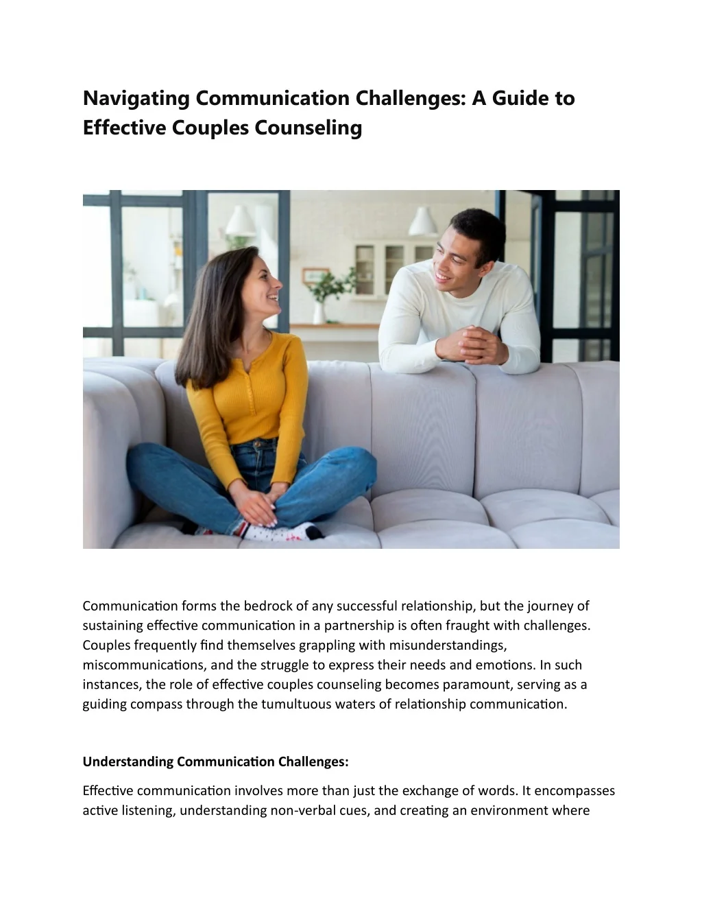 PPT - Navigating Communication Challenges A Guide to Effective Couples ...