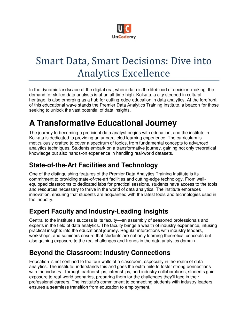 PPT - Smart Data, Smart Decisions: Dive into Analytics Excellence ...