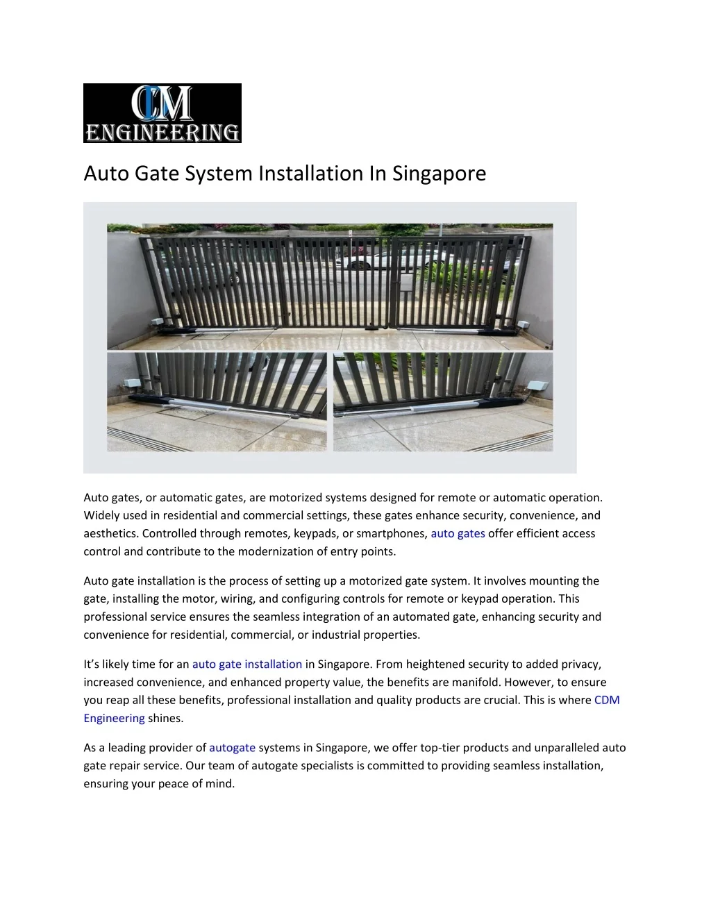 PPT - Auto Gate System Installation In Singapore PowerPoint ...